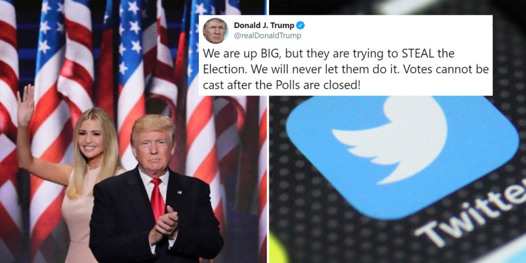 Donald Trump Tweets About Rivals 'Stealing Election', Twitter Labels It ...