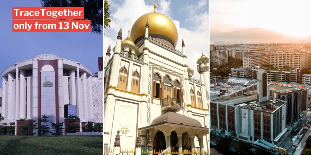 10 S’pore Mosques To Use TraceTogether-Only Check-Ins As They Welcome ...