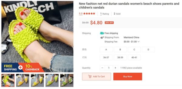 These Durian Slippers Let You Walk With The King Of Fruits All Day ...