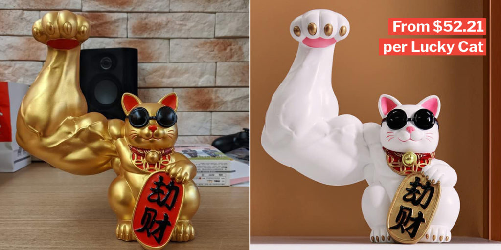 Muscular Fortune Cat Available On Shopee, Brings 'Stronger' Luck For ...