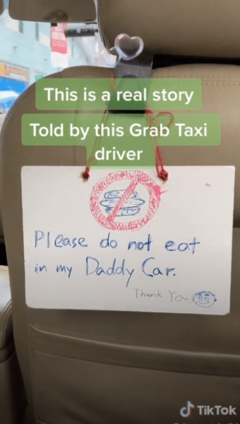 Grab Driver’s Daughter Makes Adorable Sign After Seeing Him Tired From ...
