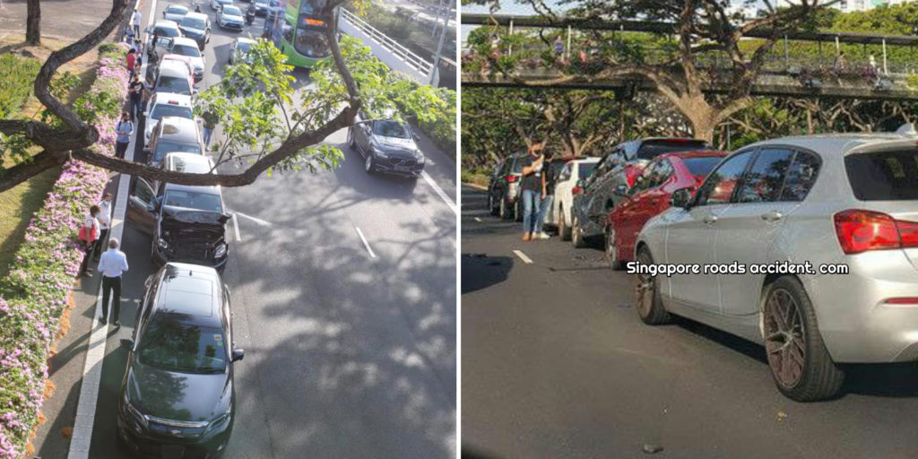 ECP Chain Collision On 22 Feb Involves 10 Cars, Leaves 1 Driver Injured ...