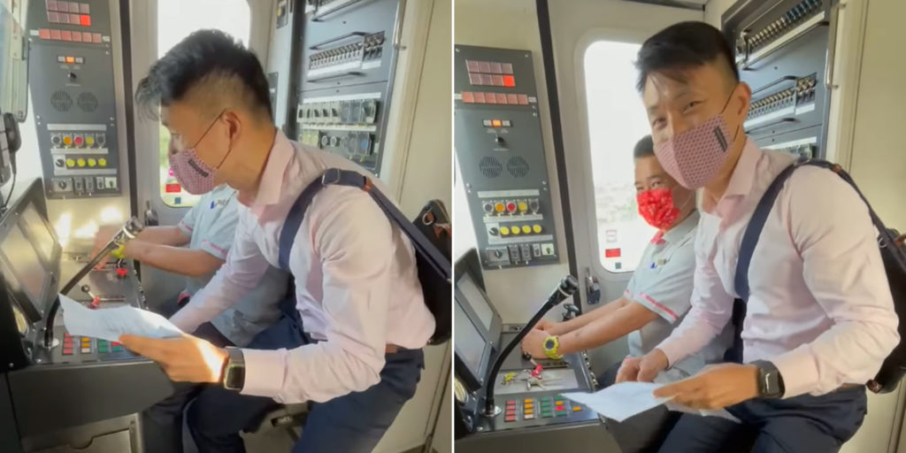 MP Baey Yam Keng Takes MRT To Work, Wishes Commuters Happy CNY Via Intercom