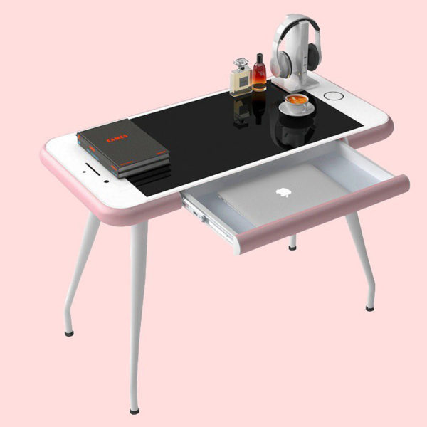 This iPhone Desk With A SIM Card Slot Drawer Has Enough Storage Space ...