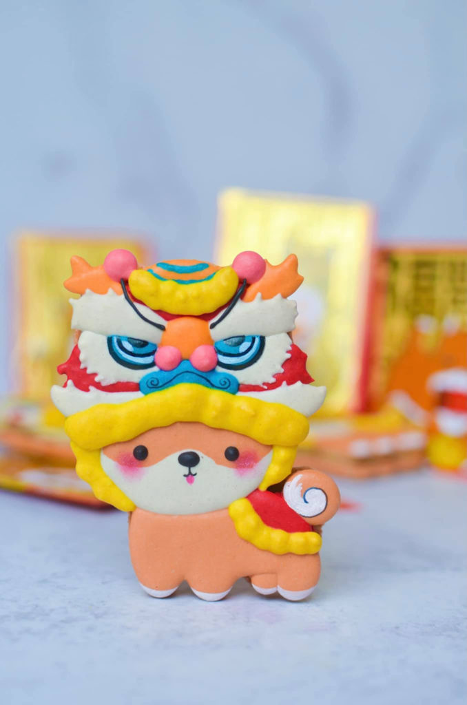 These Shiba Inu Macarons Dressed In Lion Dance Costumes Come With Extra ...