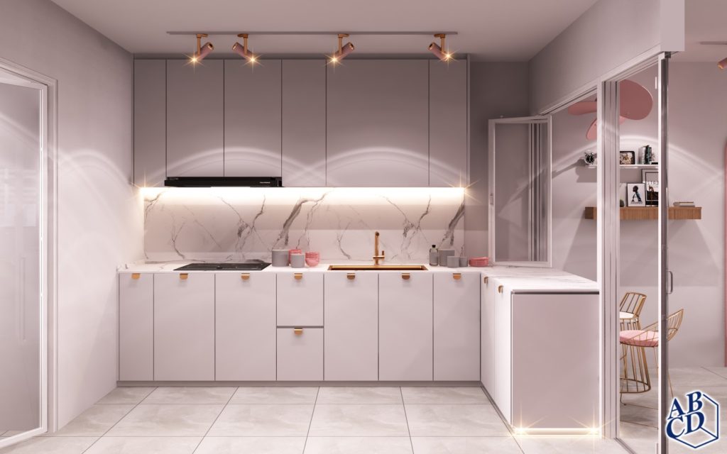 Retro Pink HDB Looks Like A Chic K-Drama Apartment With Glitzy Lights ...