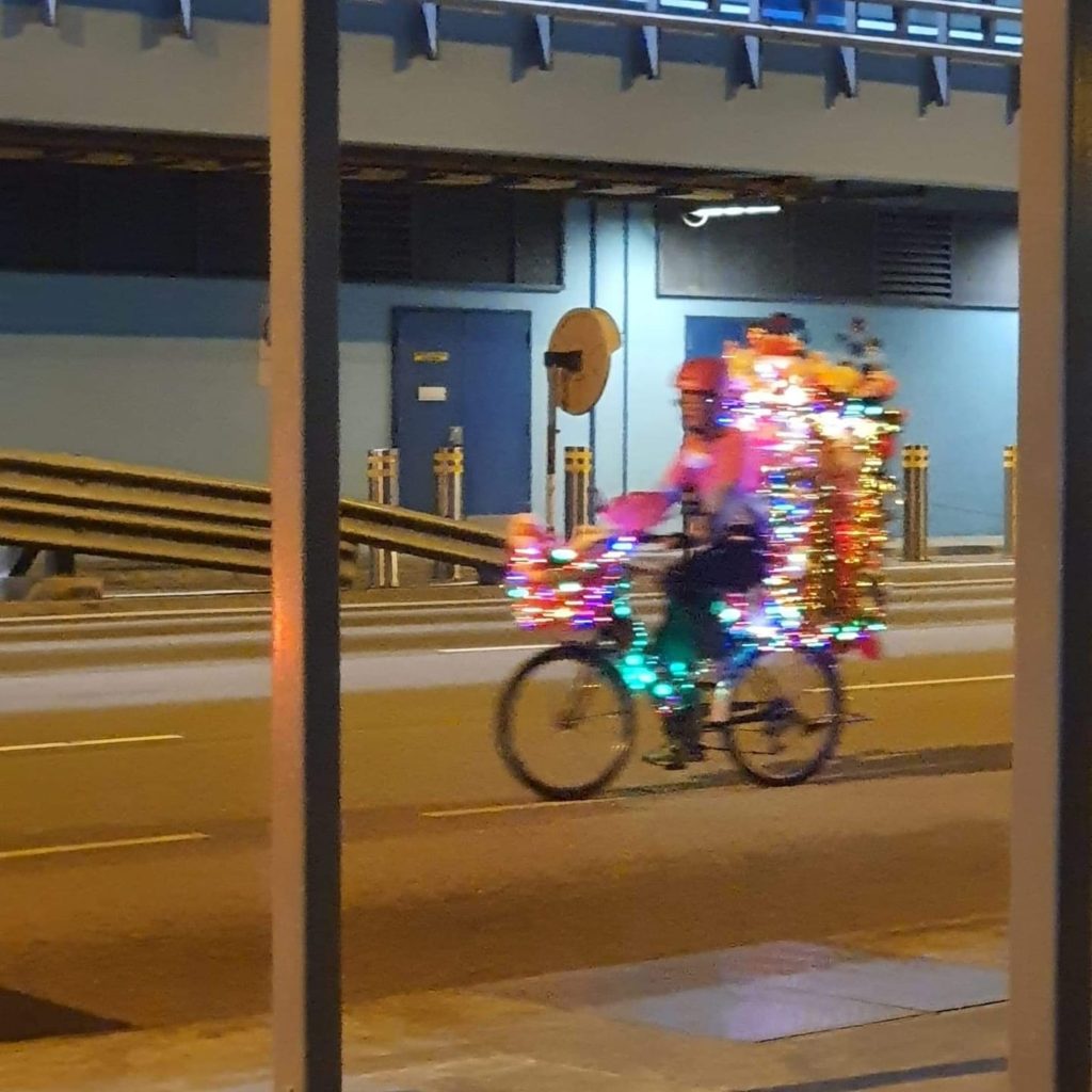 Foodpanda Rider In Clementi Zhngs Bicycle With Plushies & Lights ...