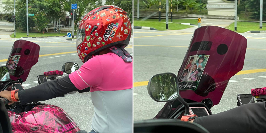 Motorist Spots Foodpanda Rider With Helmet Full Of Cute Stickers ...