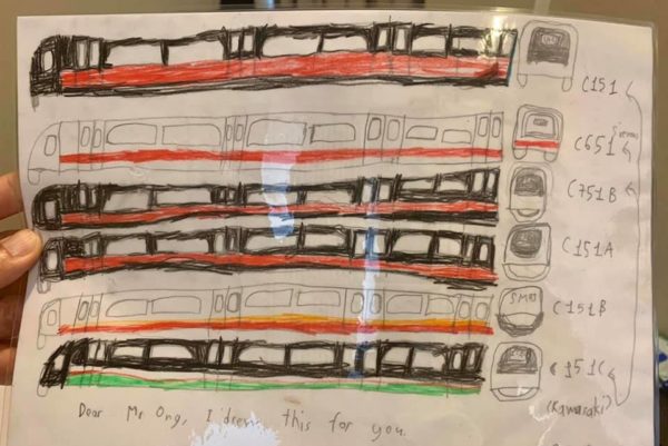 8-Year-Old MRT Fan Shares Train Sketches With Ong Ye Kung, Wants To ...