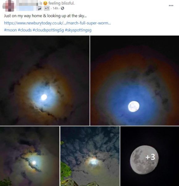 Rainbow Halo Forms Around Moon On 26 Mar Night, S’pore Residents ...