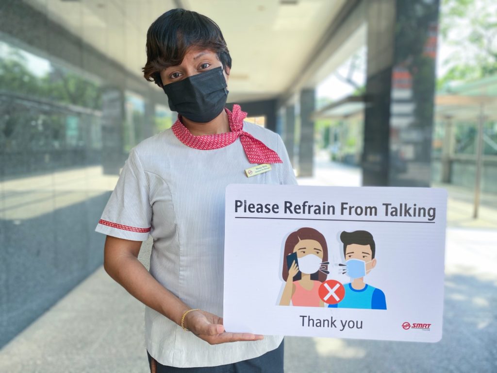 SMRT Staff With ‘No Talking’ Signs May Approach & Remind You To Keep ...