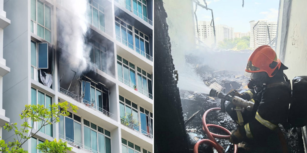 Fire Breaks Out At Sengkang Condo Unit & Shatters Windows, 20 People ...