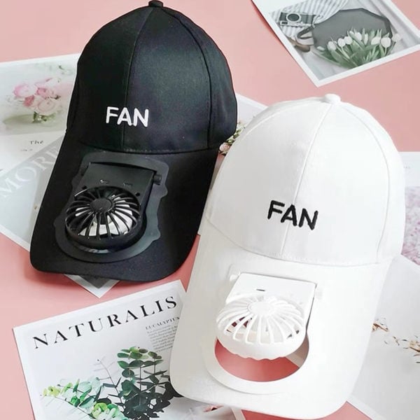 This Cap Comes With A Fan So You Can Stay & Look Cool Even On ...