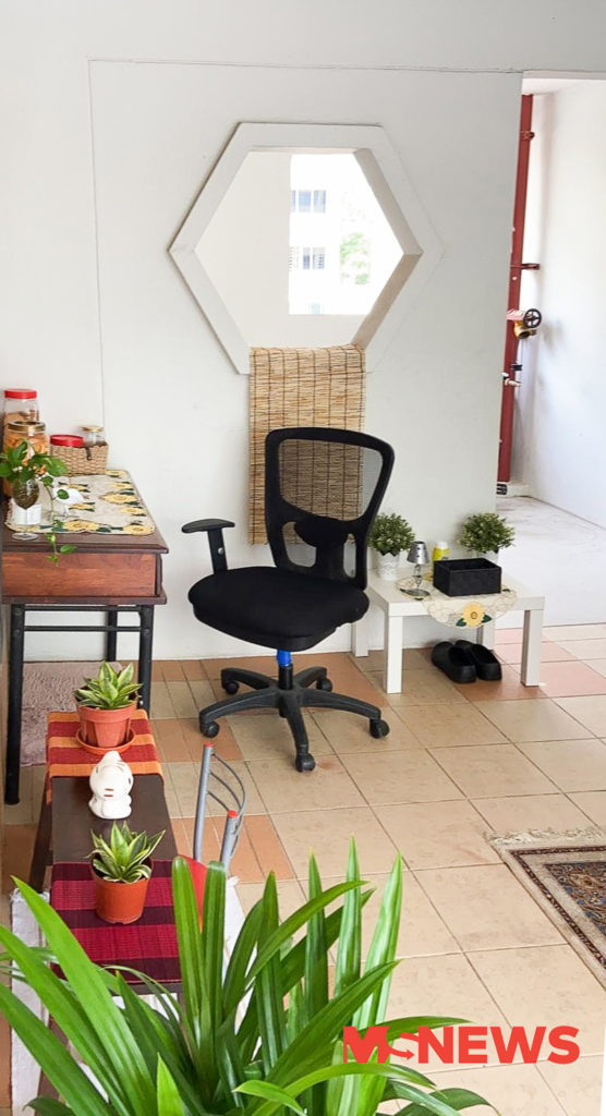 HDB Lift Lobby Turns Into Extended Living Room, Includes Office Corner ...