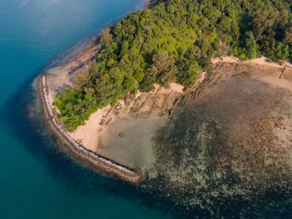 Man Captures Aerial Photos Of Lazarus Island At Low Tide, Reveals Its ...