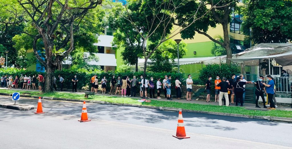 Snaking Queues Seen At Covid-19 Swab Test Centres, Waiting Time Can ...