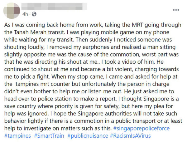 Man Allegedly Shouts At Lady On MRT, Station Staff Tells Her To Lodge ...