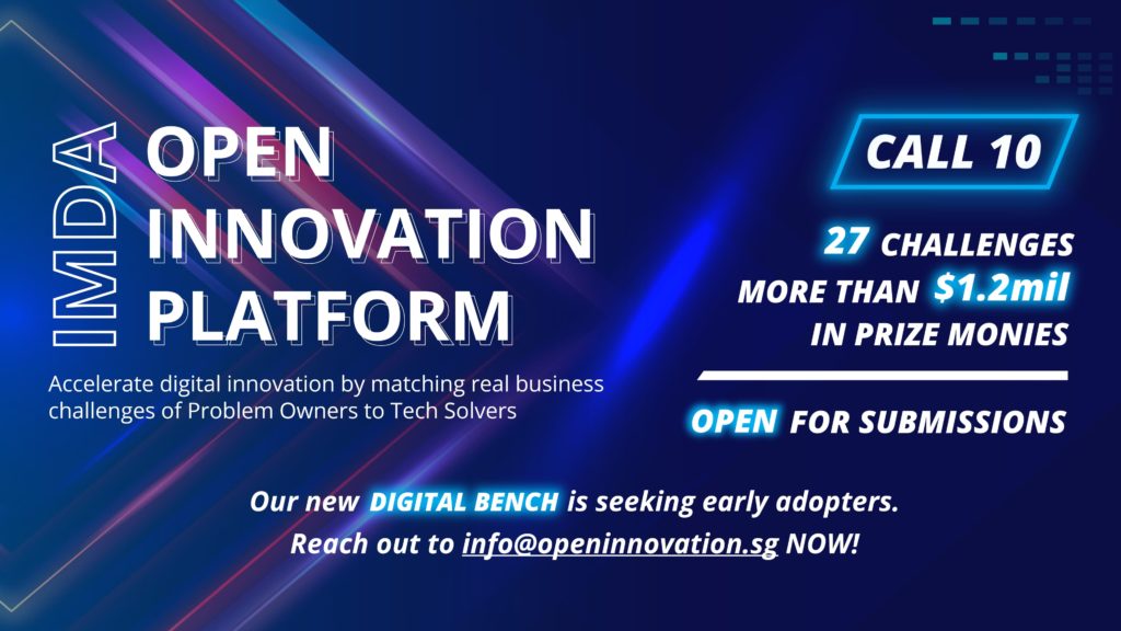 IMDA Is Offering Over $1.2Mil In Prize Money On Their Open Innovation ...