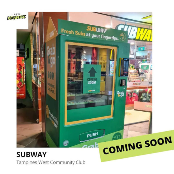 Subway Vending Machine At Tampines West CC Has Sandwiches For You To ...