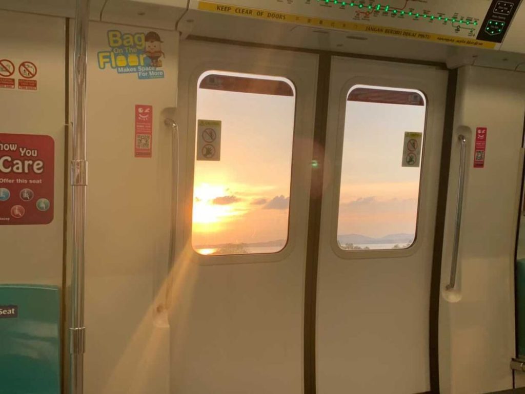 Man Captures Glorious Sunset Aboard MRT, It Looks Like He's In The ...