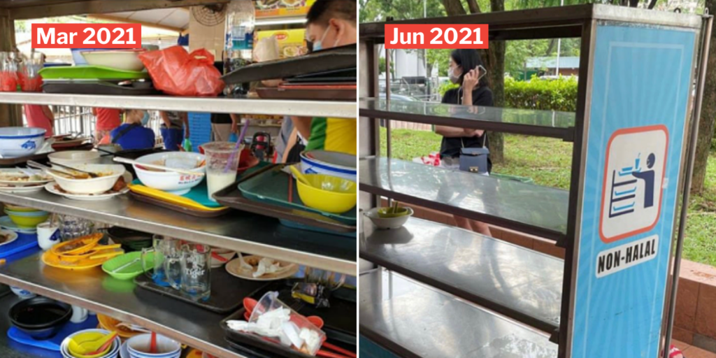 NEA Will Put Up More Tray Return Racks In Response To Viral Photos From ...