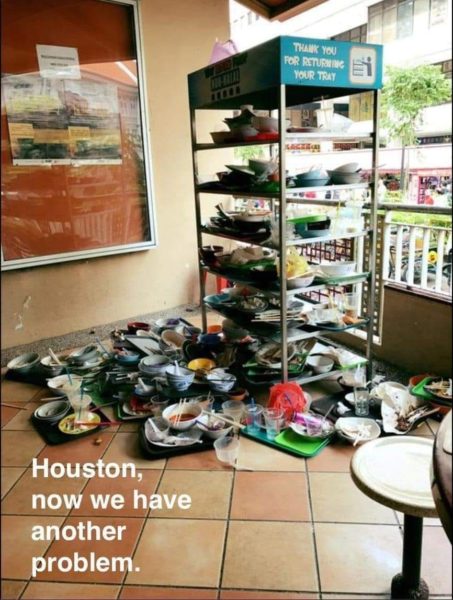 Messy Tray Return Area Sparks Criticism Of New Rules, NEA Says Photo’s ...