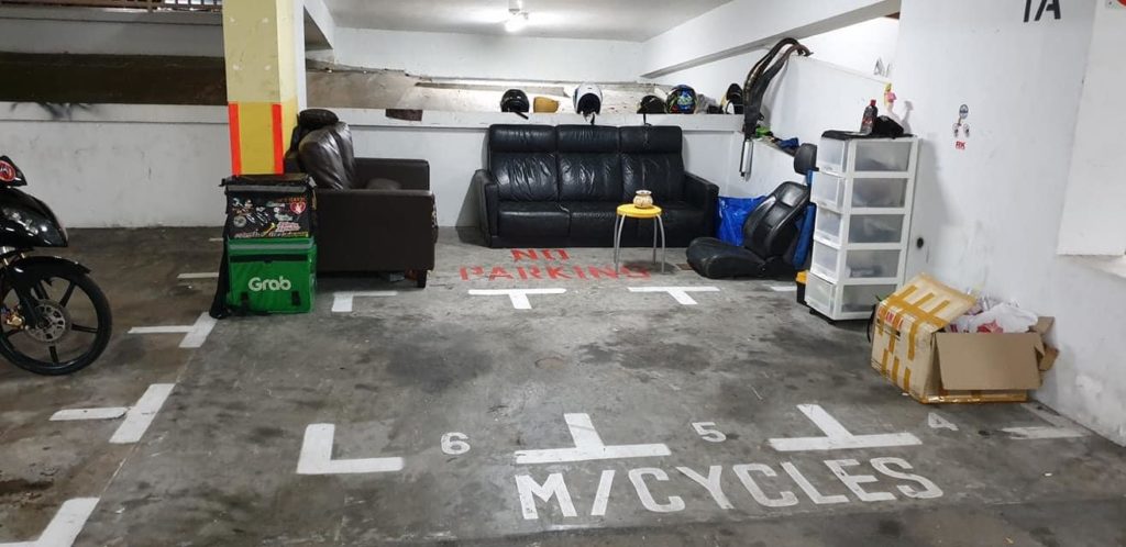 Punggol Motorcycle Parking Lot Converted To Lounge, Is Now A Cosy Lepak ...
