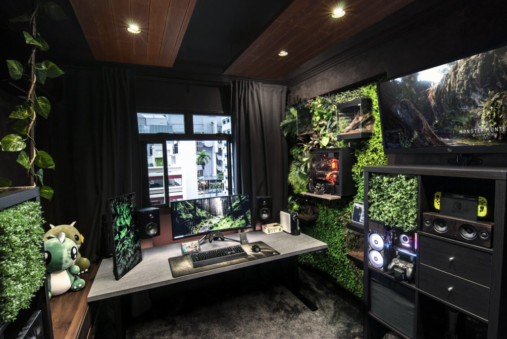 Man Transforms HDB Room Into A Botanical Gaming Haven, Pet Spiders ...
