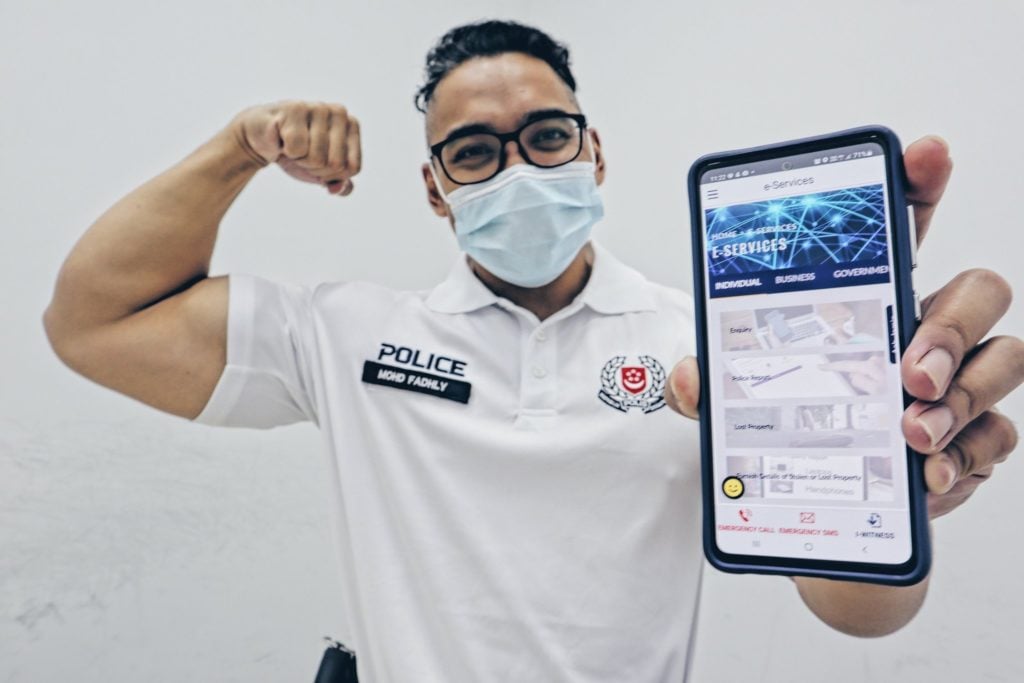 Buff Geylang Police Officer Shares Queue Skipping Tips, His Arms Get ...