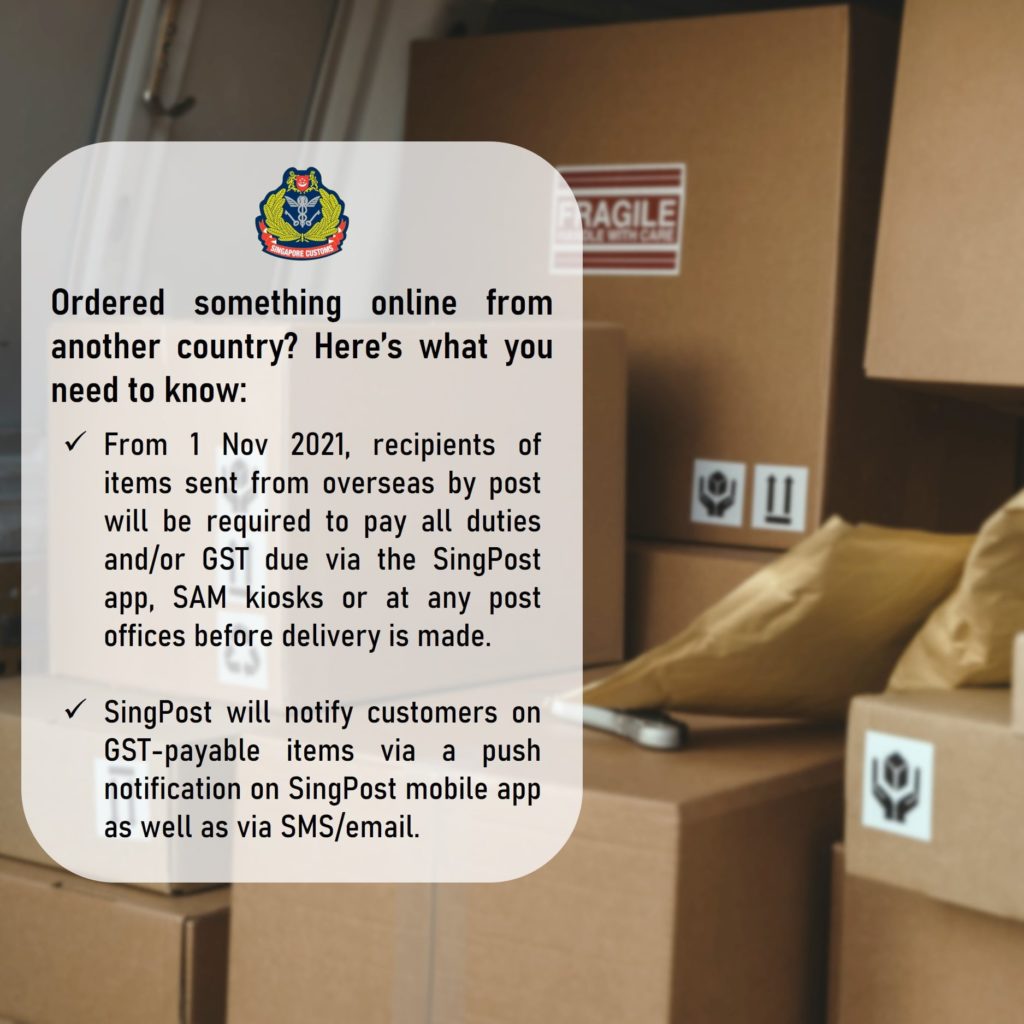 SingPost Allows Cashless GST/Duty Payments For Imports From 1 Nov, Pay ...