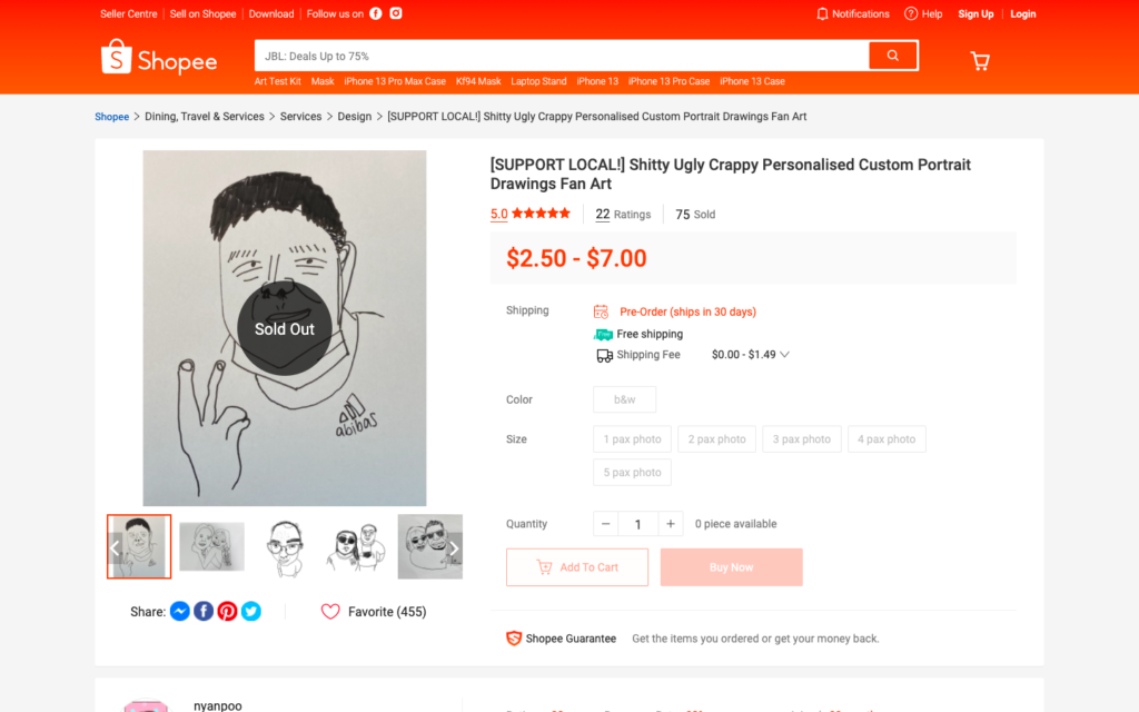 S’pore Artist’s Ugly Portraits Sell Out On Shopee, Customers Give ...
