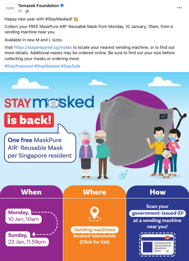 S'pore Residents Can Collect Free Reusable Masks At Vending Machines ...