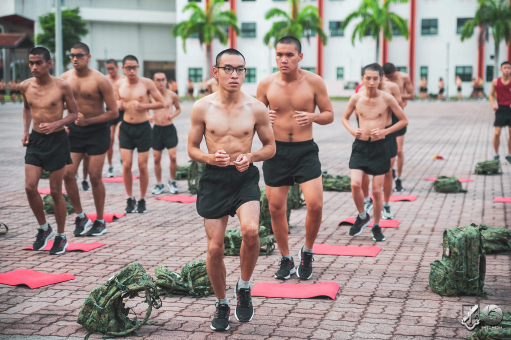 BMT Recruits Use Mats For Exercises, Older S'poreans Envy Better Life ...