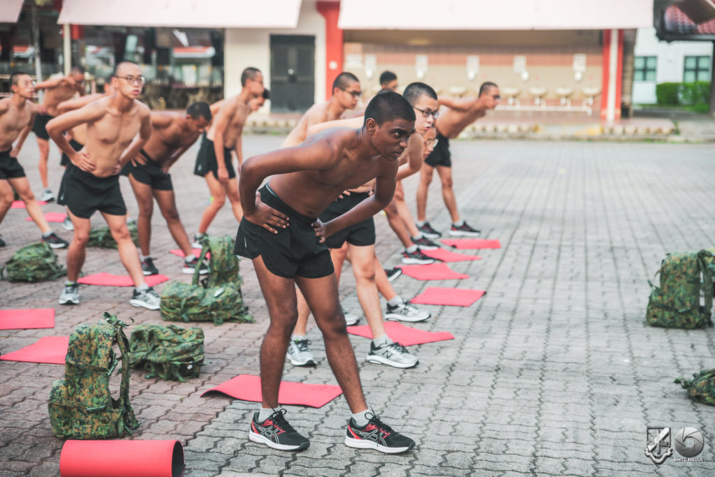 BMT Recruits Use Mats For Exercises, Older S'poreans Envy Better Life ...