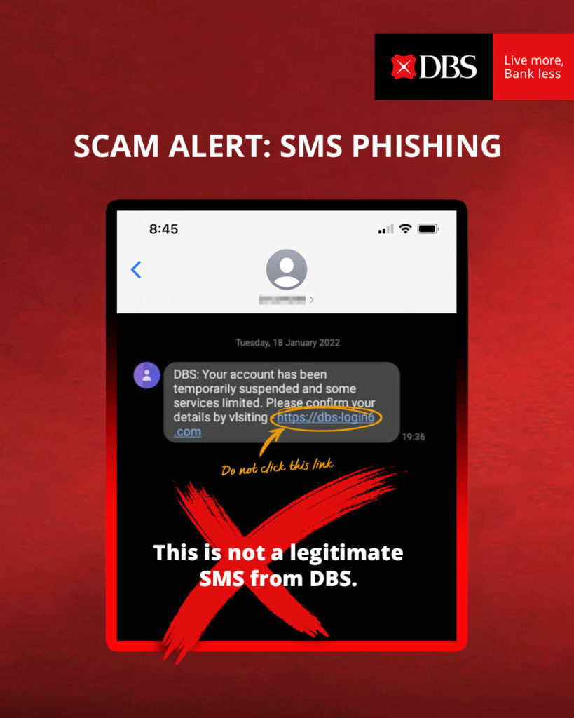 New DBS Scam Tells Customers To Click Phishing Link, Bank Urges Caution