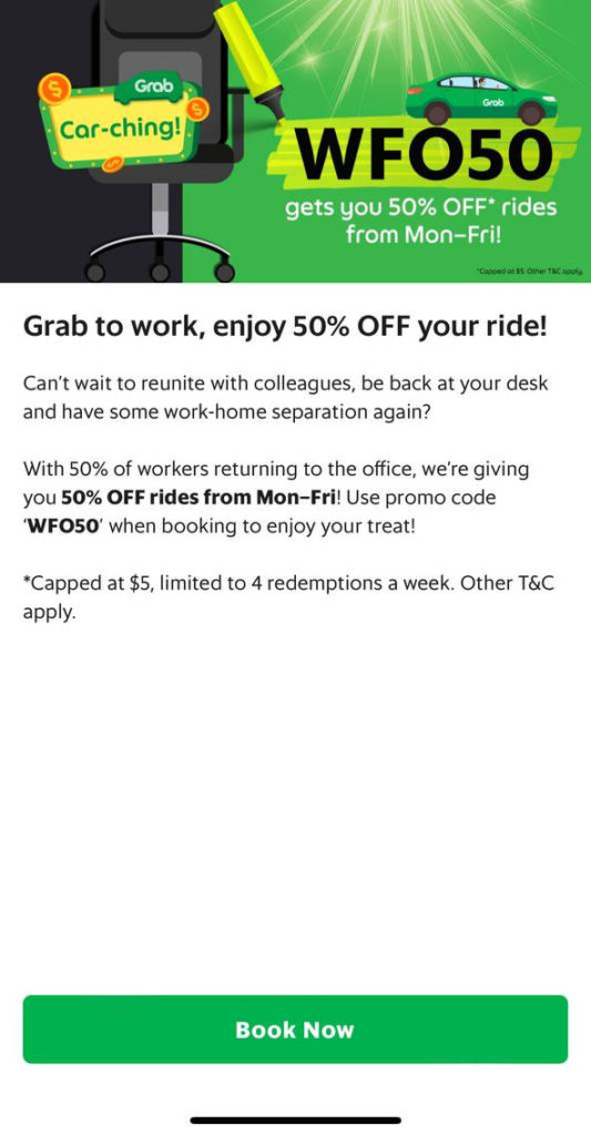 Grab Has 50% Off Weekday Rides Till 9 Jan To Help You Reach Office On Time