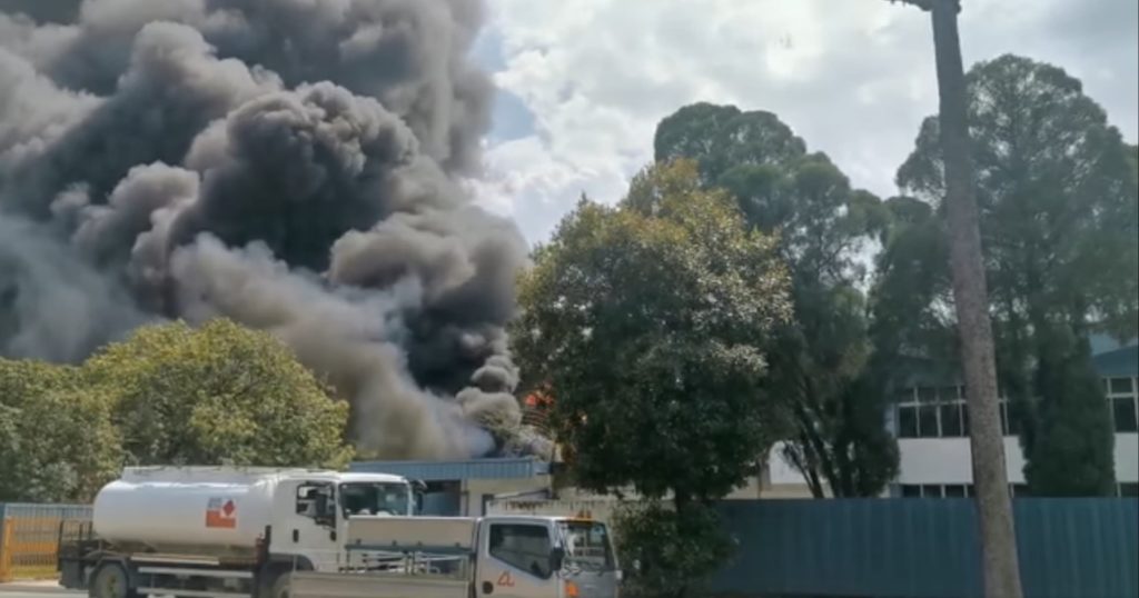 Tuas Industrial Fire Was The Size Of A Football Field, 1 Person Taken ...