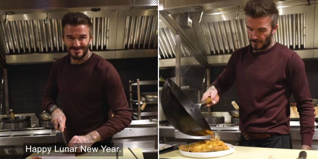 David Beckham Wishes Fans 'Nian Nian You Yu' While Cooking Fish In ...