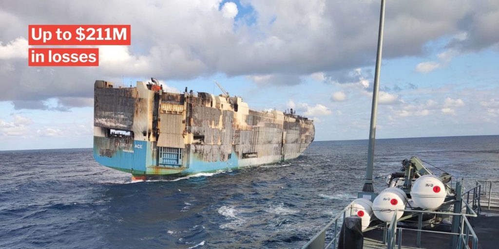 Cargo Ship Carrying Luxury Cars Sinks Into Atlantic Ocean, About 4,000 ...