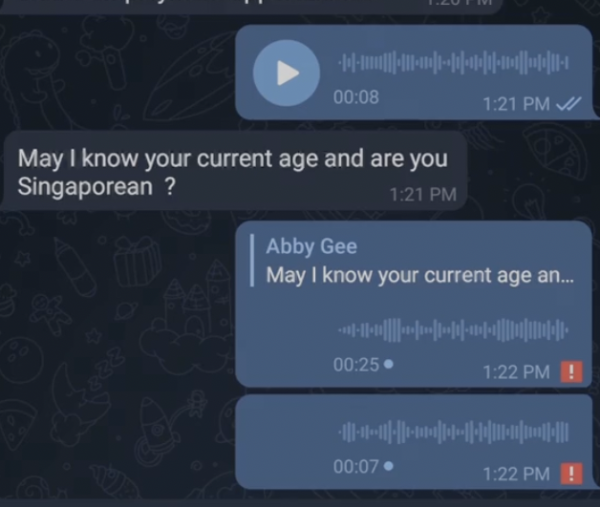 S'pore Man Trolls Telegram Job Recruiter With Funny Voice Messages, She ...