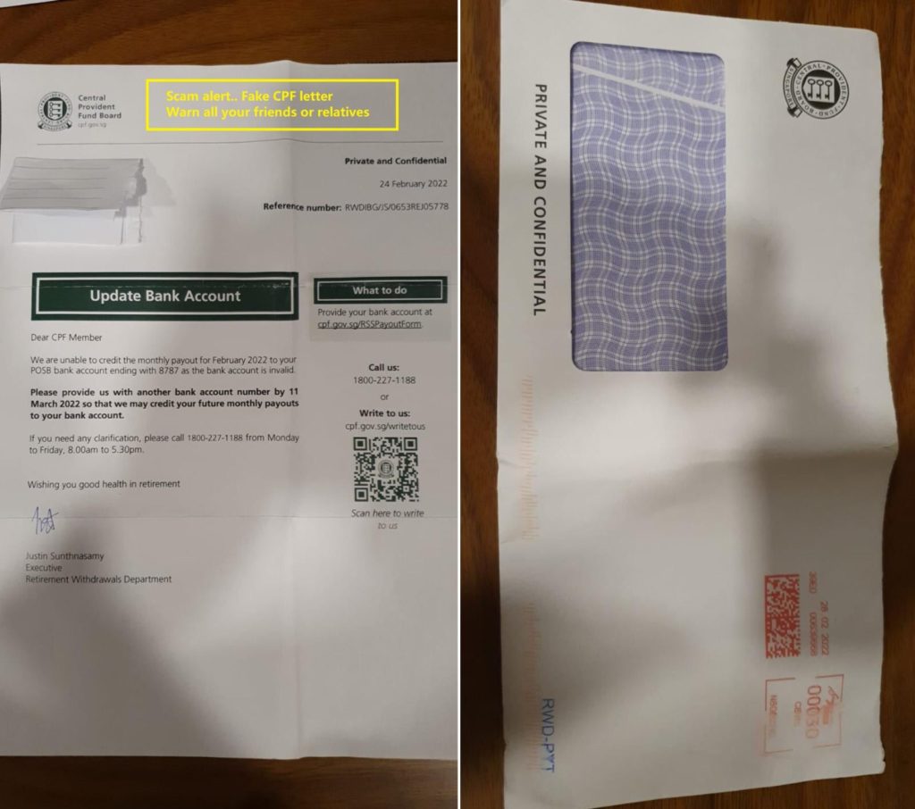 Scam Alert On 'Fake' CPF Letter Is Actually False, CPF Board Says Document Is Legitimate