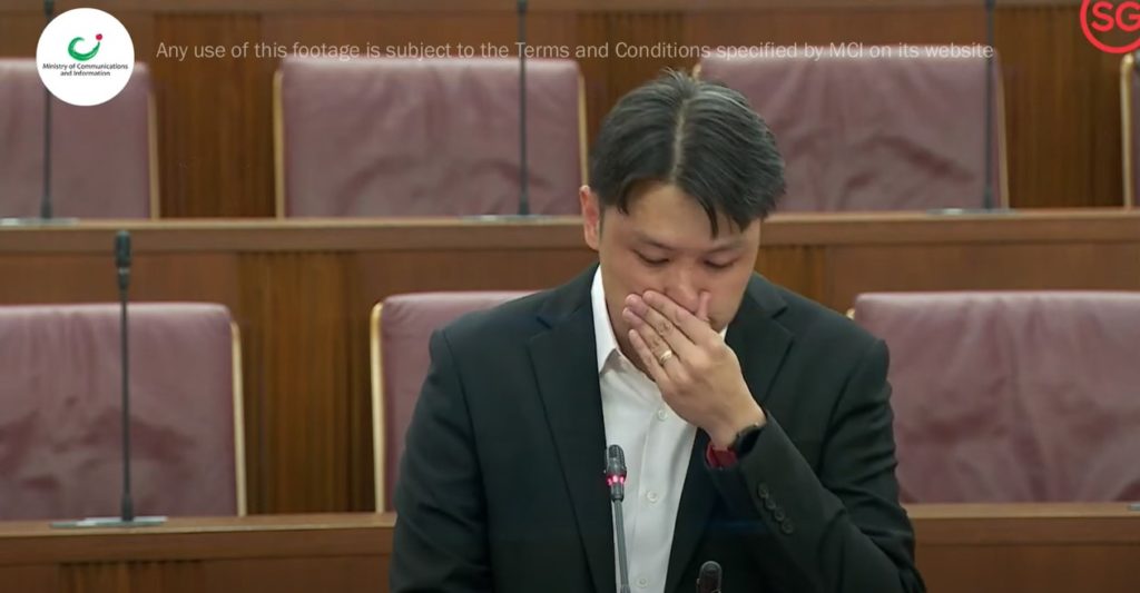 Jurong MP Shawn Huang Gets Emotional In Parliament While Speaking On S ...