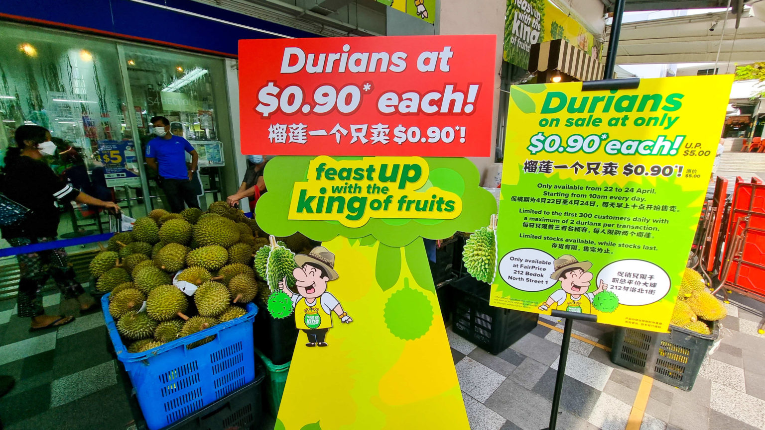 Bedok FairPrice Has S$0.90 Durians, Stock Up For 10-Pax King Of Fruit ...