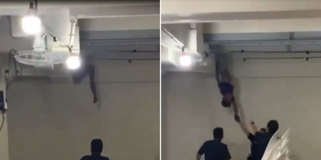 Man Dangles From Pasir Ris HDB Ceiling, Charged For Causing Public Nuisance