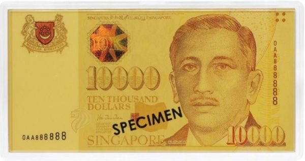 S'pore Mint Launches Gold S$10K Banknote Replicas, Limited To 2,000 Pieces