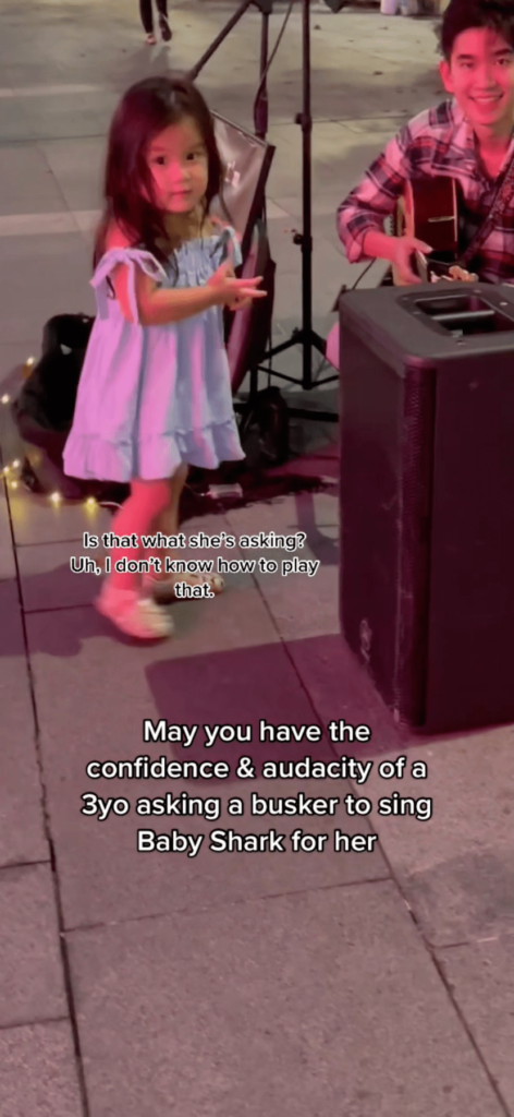 Orchard Busker Fulfils Toddler’s ‘Baby Shark’ Song Request, She Hugs ...