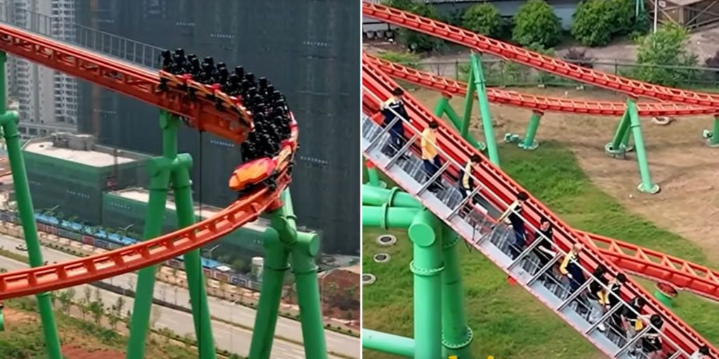Roller Coaster In China Malfunctions & Leaves 18 Stranded, Passengers ...