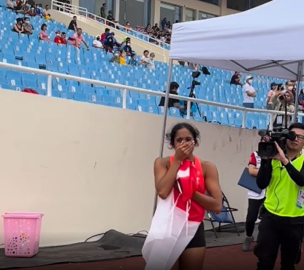 S'pore Sprinter Shanti Pereira Sets National Record In 200m, Wins Our ...