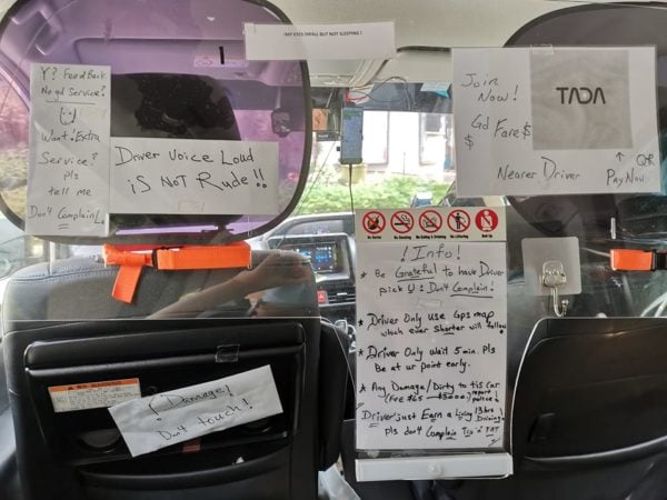 Driver Plasters Disclaimer Signs All Over Taxi, S’poreans Wonder What ...