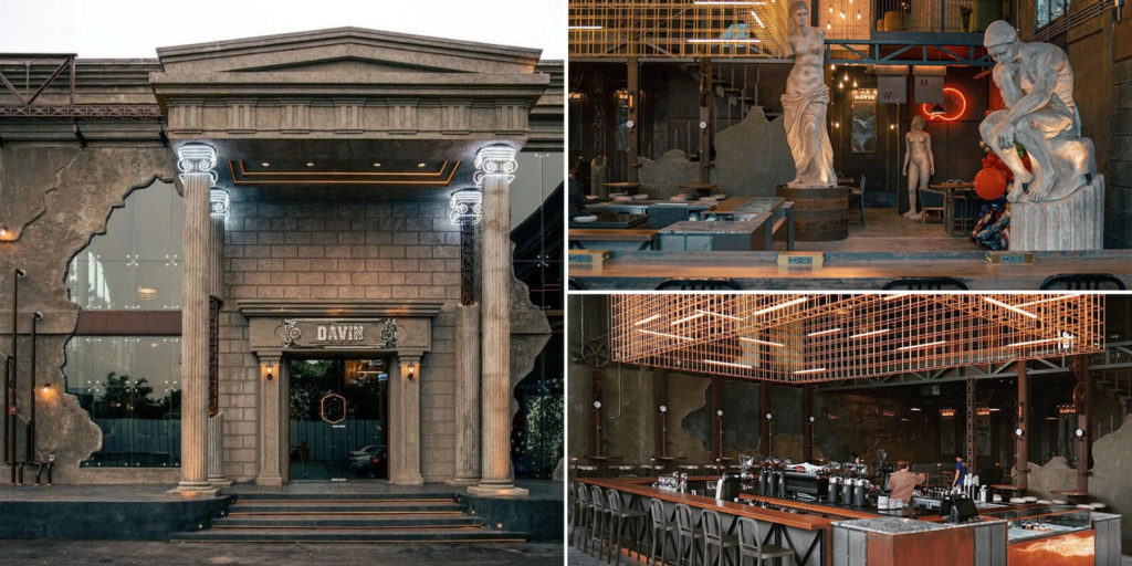 Bangkok Café Combines Roman Architecture & Modern Glass Walls, Looks ...